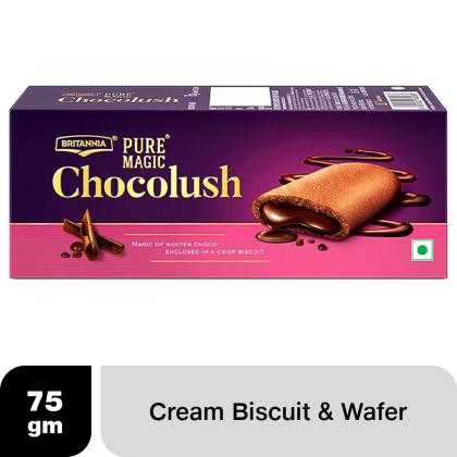 Britannia Pure Magic Chocolush Cream Biscuits 75 g | Basket Hunt