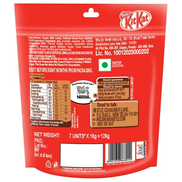 Kit Kat Food Label Nestlé Kit Kat 45g