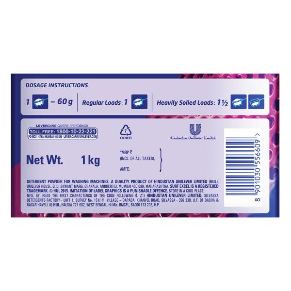 Surf Excel Matic Front Load Detergent Powder 1 kg | Basket Hunt