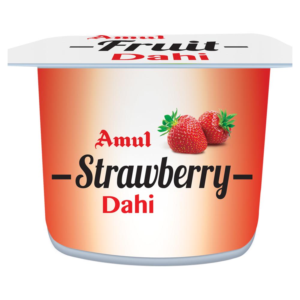 Amul Strawberry Dahi 100 g | Basket Hunt