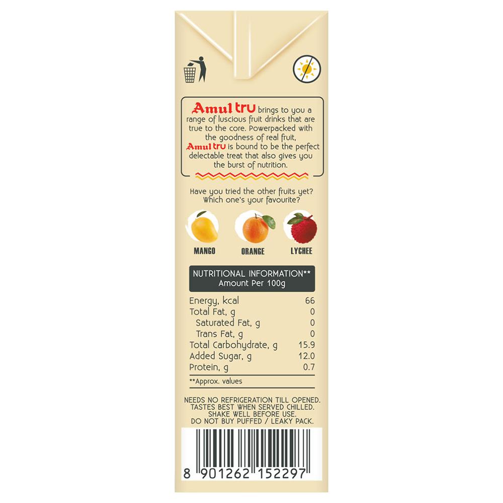 Amul Tru Apple Fruit Nutrition 180 ml (Tetra Pak) | Basket Hunt
