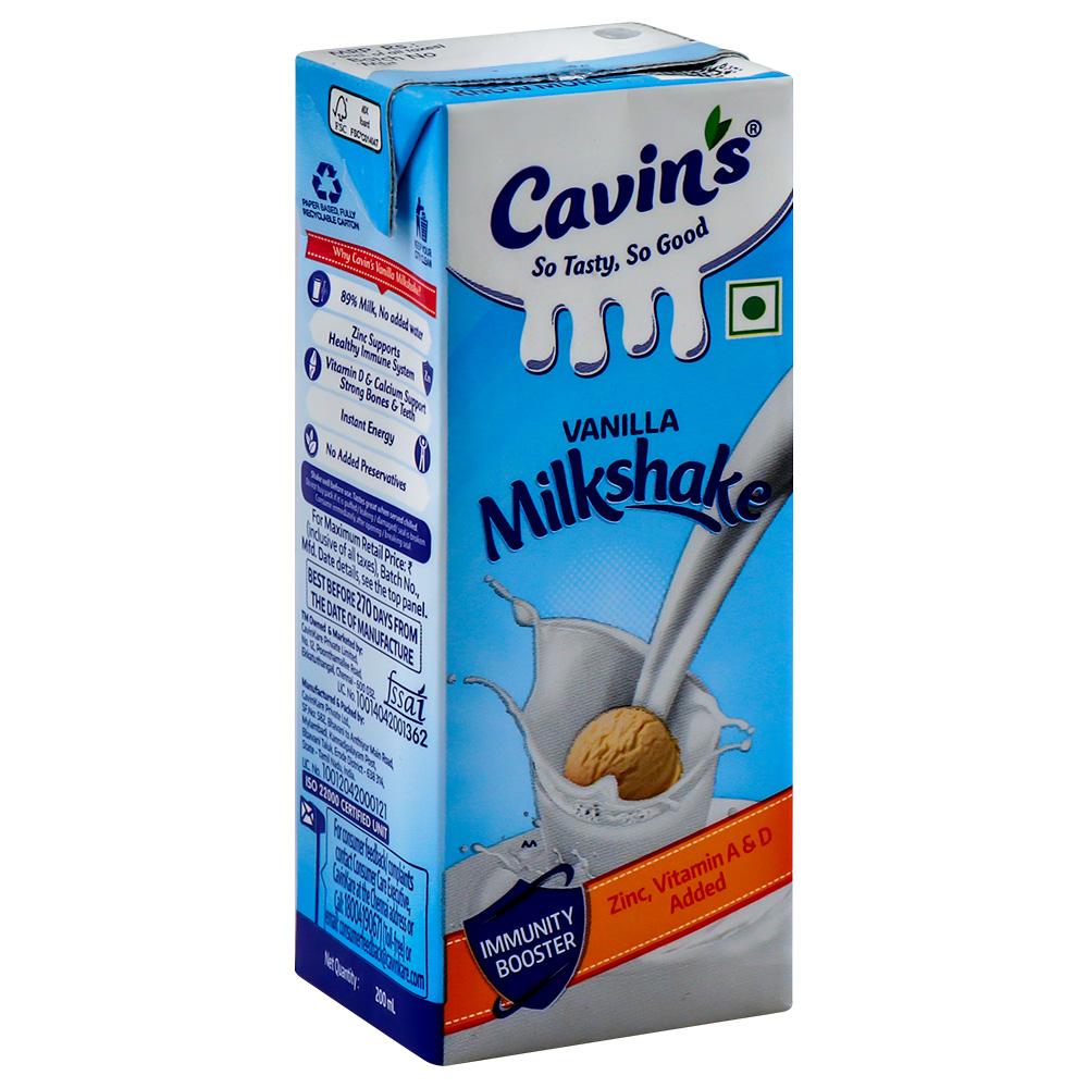 Cavin’s Vanilla Milkshake 200 ml (Tetra Pak) | Basket Hunt