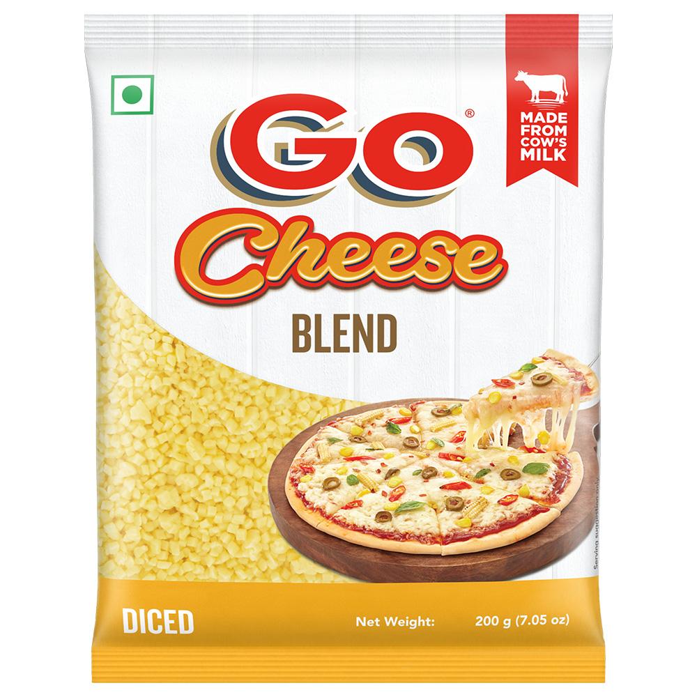 Go Mozzarella Diced Blend Cheese 200 g (Pouch) | Basket Hunt