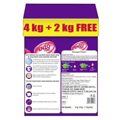 Enzo Matic Front Load Detergent Powder 4 kg (Get Extra 2 kg Free ...