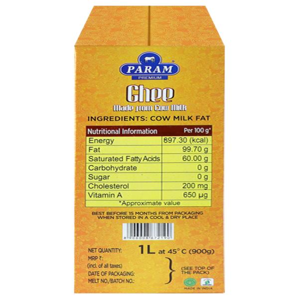 Param Cow Ghee 1 L (Carton) | Basket Hunt